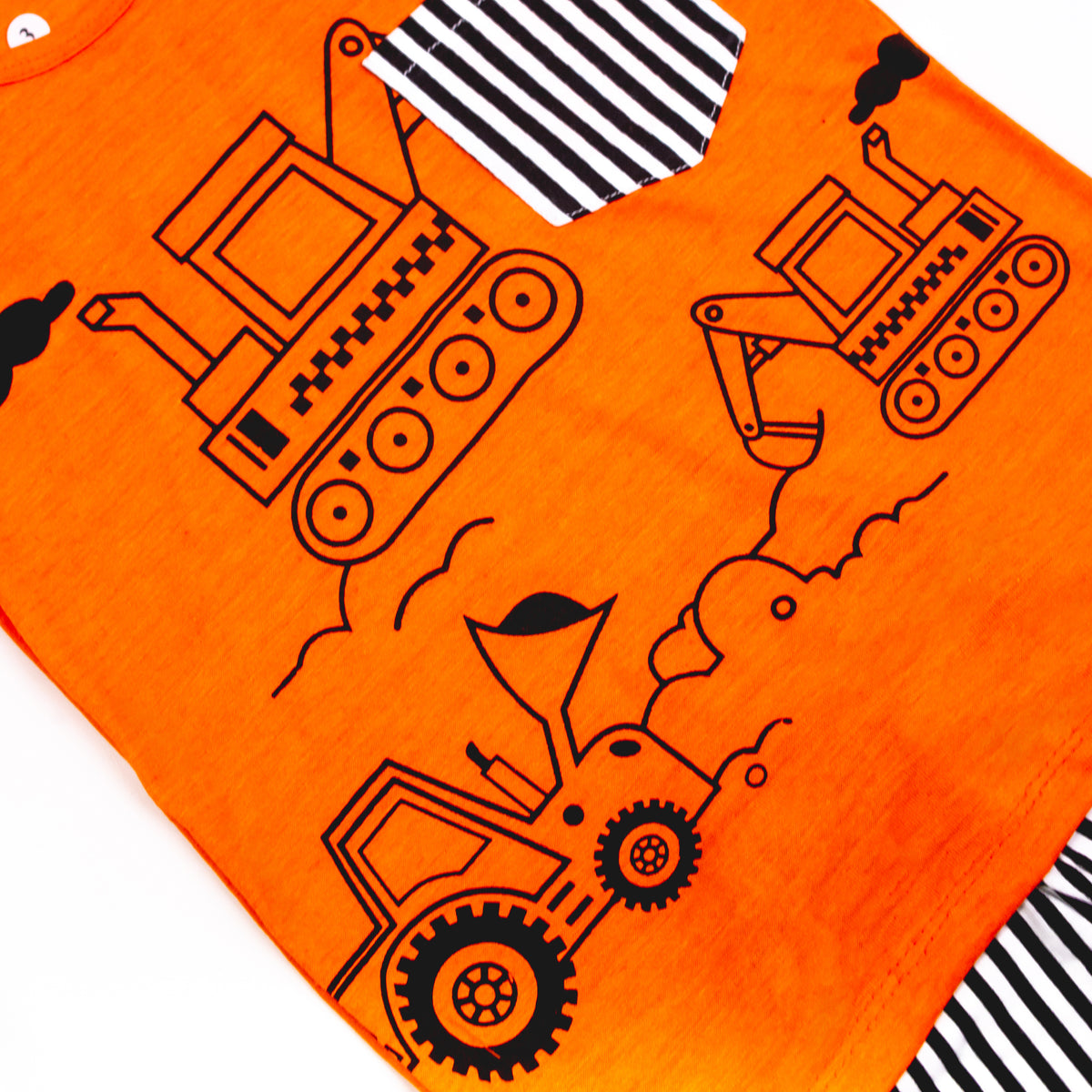 Orange White & Black Pocket Short Set – Mini Champs